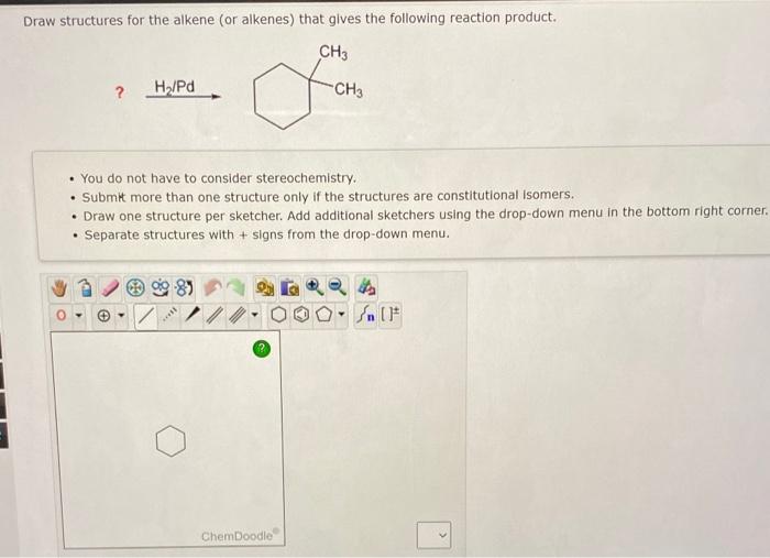 Solved Draw structures for the alkene (or alkenes) that | Chegg.com