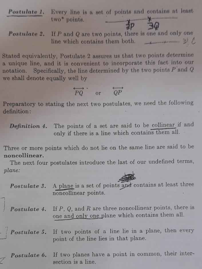 el puts p. Using Postulates 1 to 7, together with the | Chegg.com