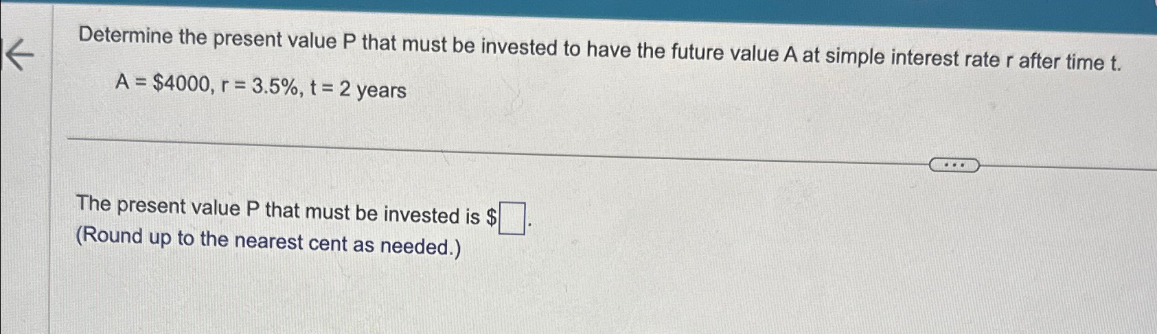 Solved Determine the present value P ﻿that must be invested | Chegg.com