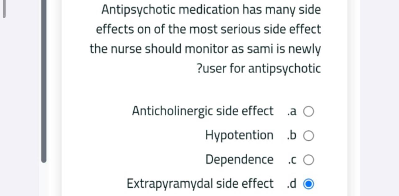 Antipsychotic Medication Has Many Side Effects On Of 1646
