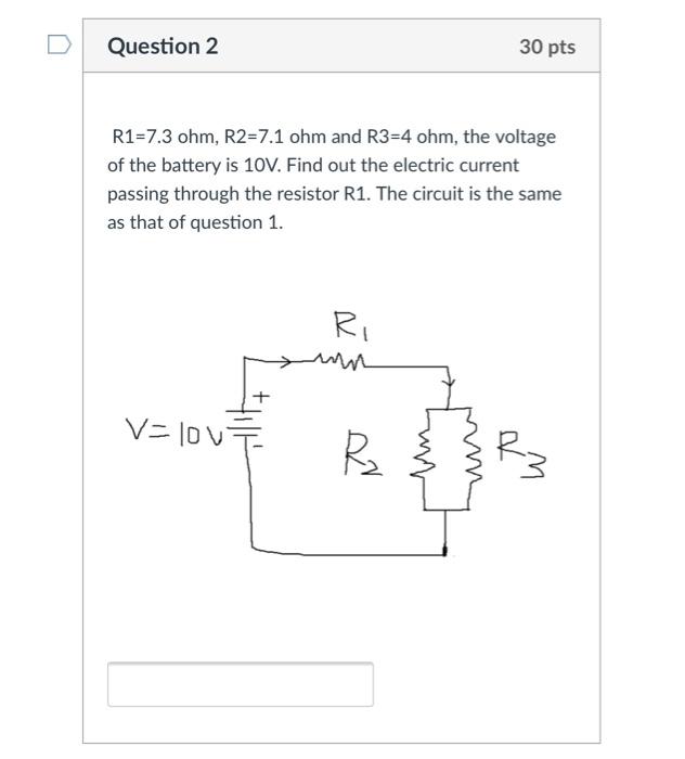 Solved Question 1 30 pts R1=8.1 ohm, R2=6.5 ohm and R3=4 | Chegg.com Solved Question 1 30 pts R1=8.1 ohm, R2=6.5 ohm and R3=4 | Chegg.com