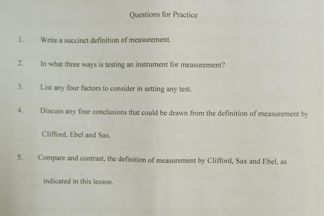 Solved Questions for Practice 1. Write a succinct definition | Chegg.com