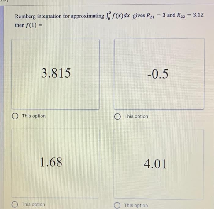 Solved The approximation of S xln (x + 3) dx using two | Chegg.com