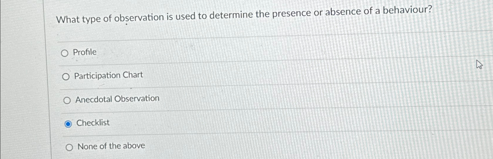 Solved What type of observation is used to determine the | Chegg.com
