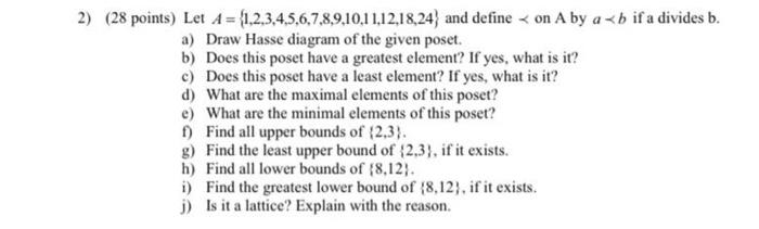 Solved 2) (28 points) Let A = | Chegg.com