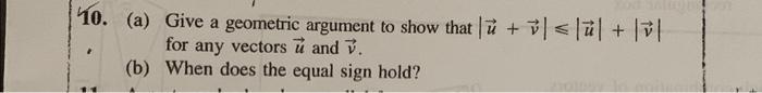 Solved 0. (a) Give a geometric argument to show that | Chegg.com