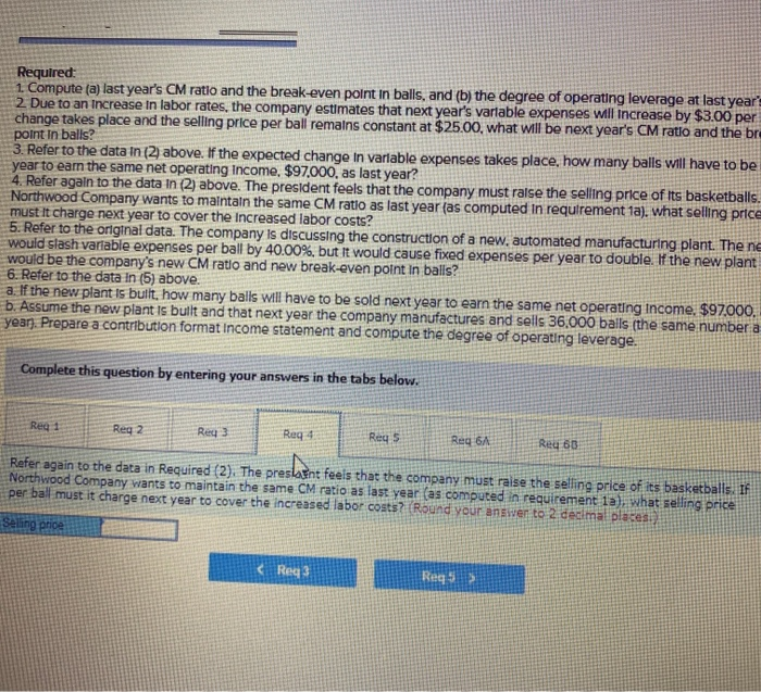 Solved Problem 6-20 CVP Applications: Break-Even Analysis; | Chegg.com