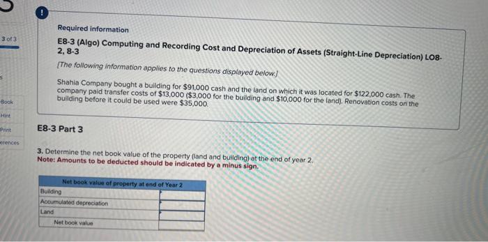 Solved Required information E8-3 (Algo) Computing and | Chegg.com
