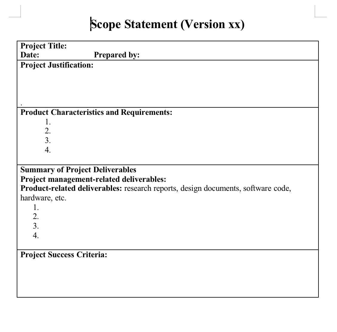 Solved please fill the Scope Statement CASE STUDY: Bathroom | Chegg.com