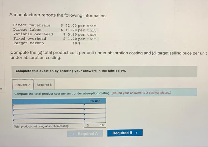 Solved Aces Incorporated, a manufacturer of tennis rackets, | Chegg.com