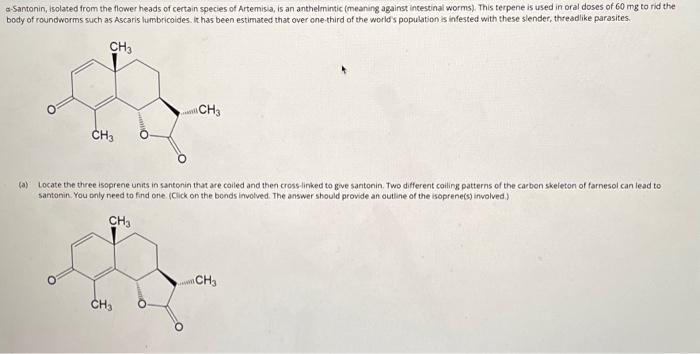 Solved a-Santonin, isolated from the flower heads of certain | Chegg.com