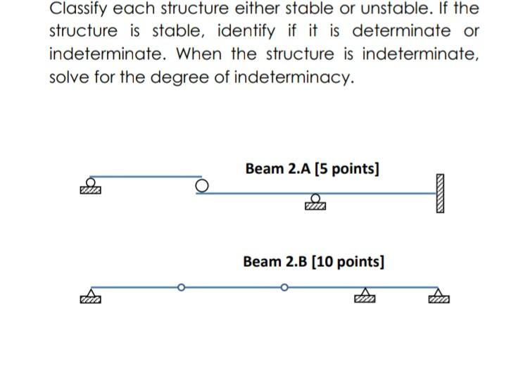 Solved Classify each structure either stable or unstable. If | Chegg.com