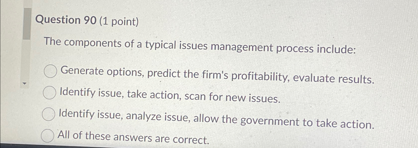 Solved Question 90 (1 ﻿point)The components of a typical | Chegg.com