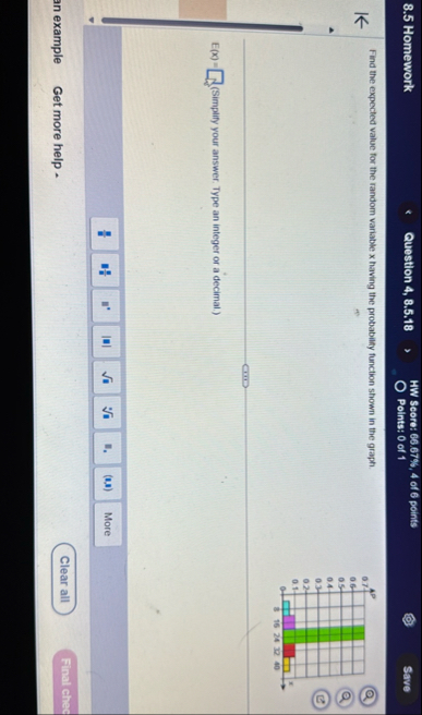 Solved 8.5 ﻿HomeworkQuestion 4, 8.5.18HW Score: 66.67%,4 ﻿of | Chegg.com