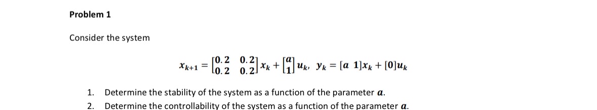 Solved Problem 1Consider the | Chegg.com