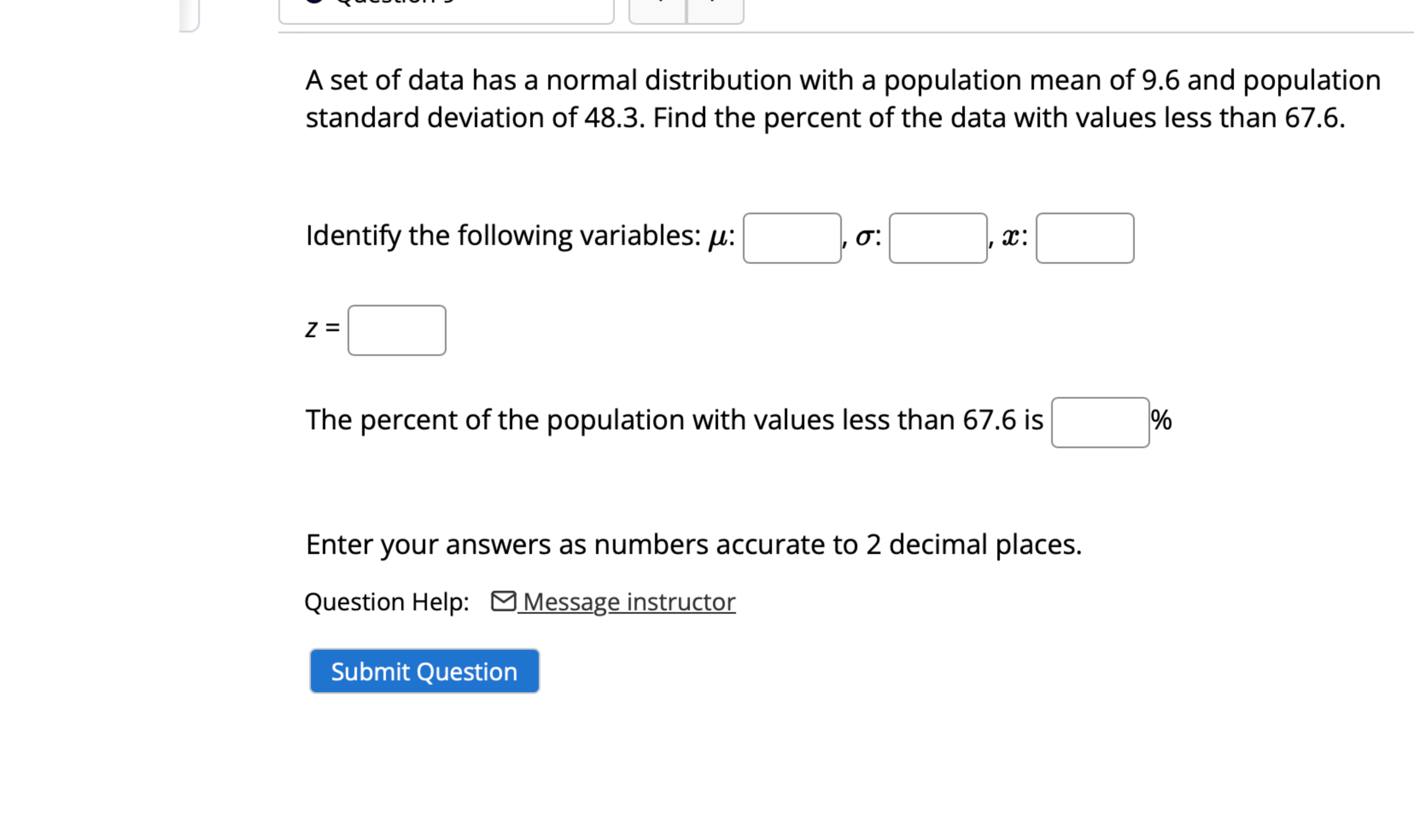 Solved A set of data has a normal distribution with a | Chegg.com