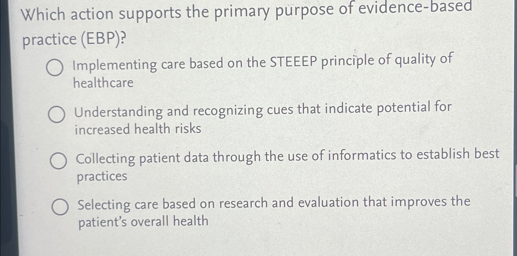 Solved Which action supports the primary purpose of | Chegg.com