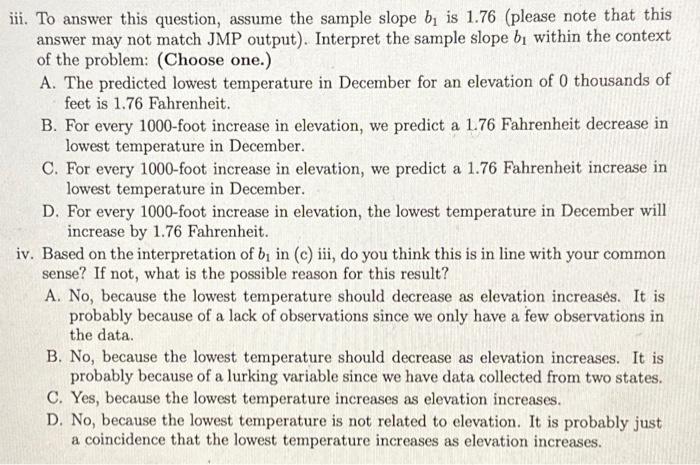 Solved 3. December Temperature. The file called Dec-temp.JMP | Chegg.com