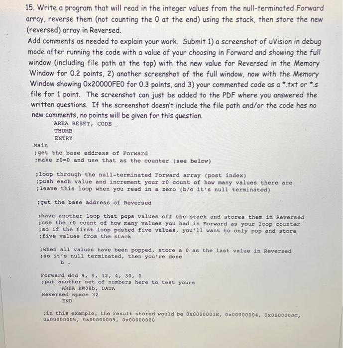 Solved 15. Write a program that will read in the integer | Chegg.com