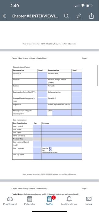 Solved Student Laboratory Guide Chapter 3: Interviewing to | Chegg.com