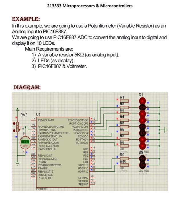 213333 Microprocessors & Microcontrollers Lab Session | Chegg.com