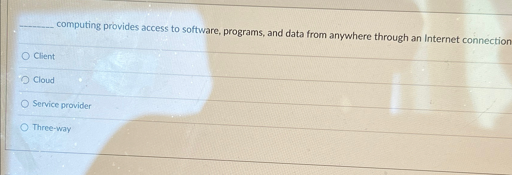 Solved computing provides access to software, programs, and | Chegg.com