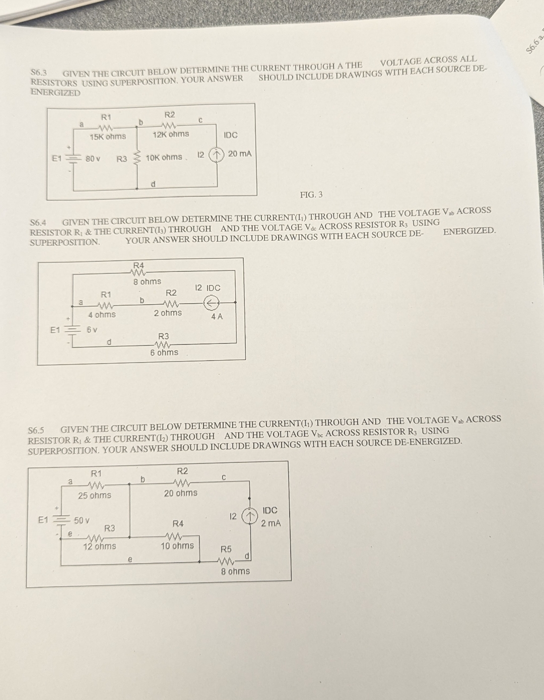 Solved S6.3 ﻿GIVEN THE CIRCUIT BELOW DETERMINE THE CURRENT | Chegg.com