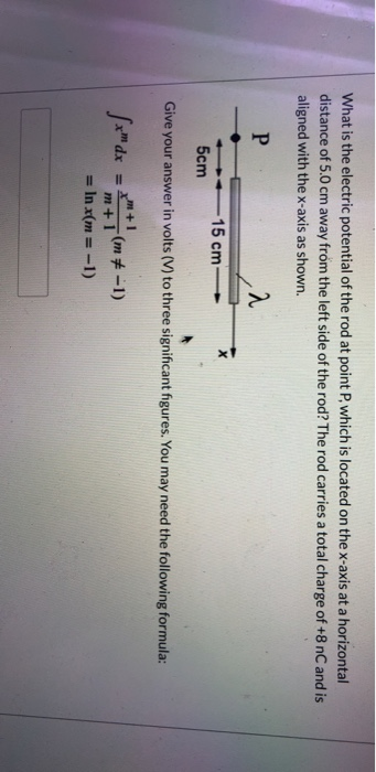 Solved What is the electric potential of the rod at point P, | Chegg.com