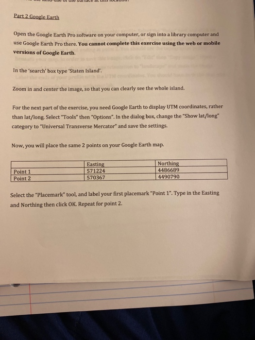 Part 2 Google Earth Open The Google Earth Pro Chegg
