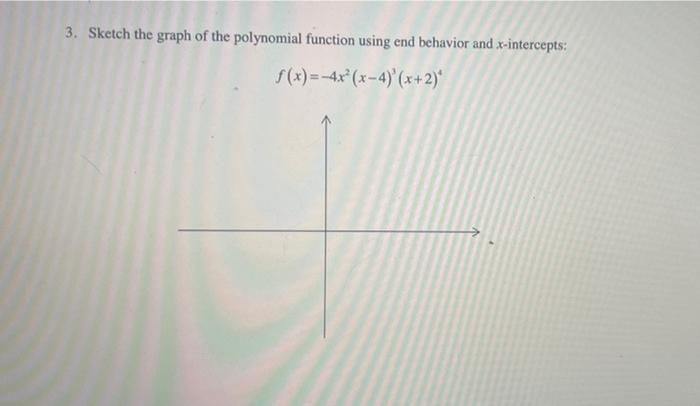 Solved 3. Sketch the graph of the polynomial function using | Chegg.com