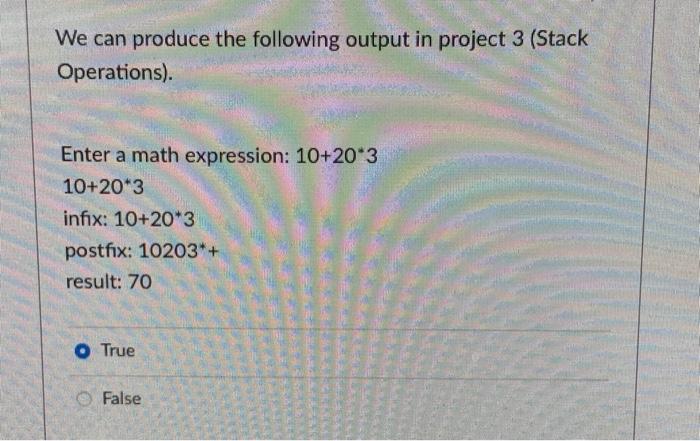 Solved We can produce the following output in project 3 | Chegg.com