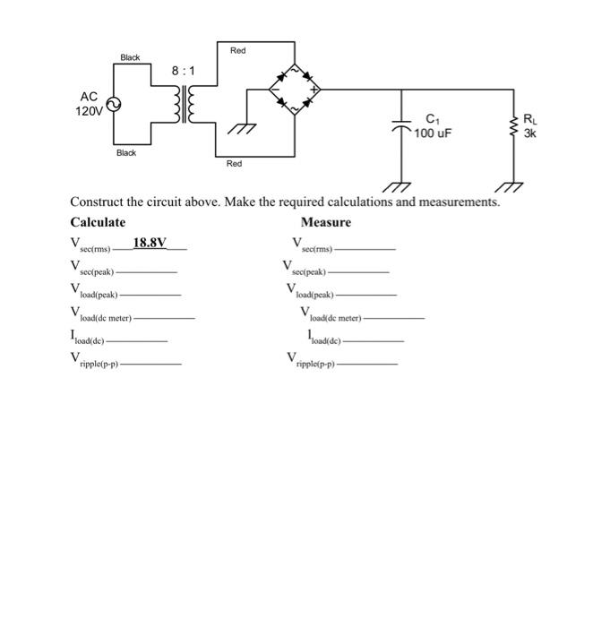 Construct the circuit above. Make the required | Chegg.com