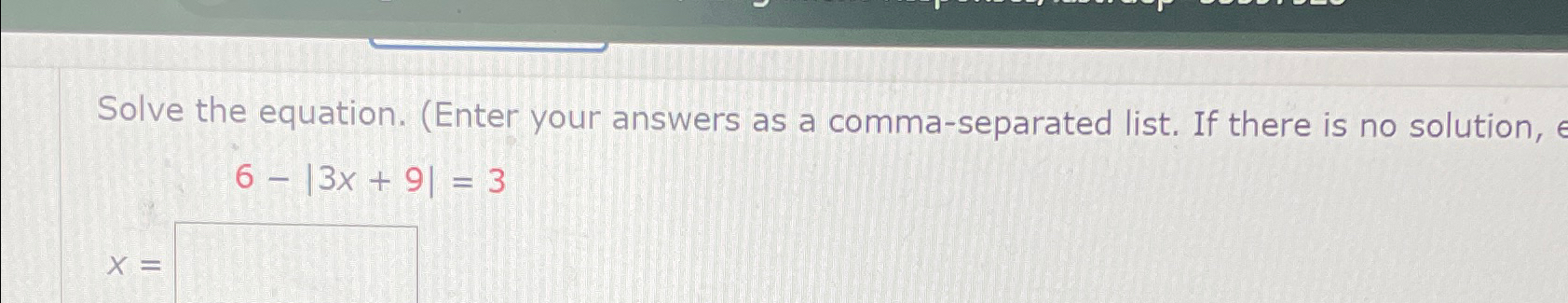 Solved Solve the equation. (Enter your answers as a | Chegg.com
