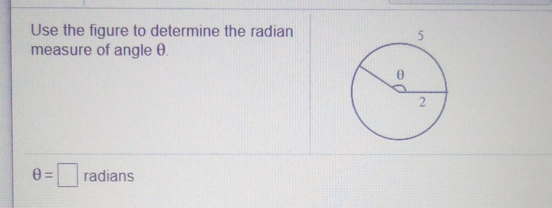 Solved Use the figure to determine the radian measure of | Chegg.com
