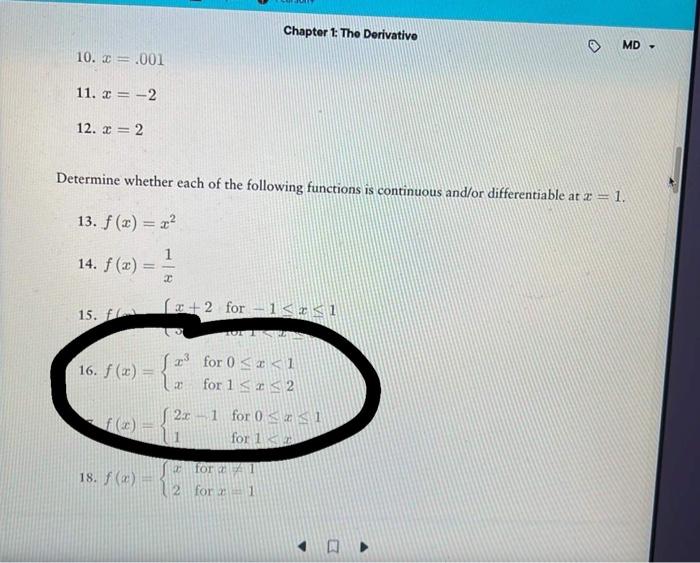 Solved 10. x=.001 11. x=−2 12. x=2 Determine whether each of | Chegg.com