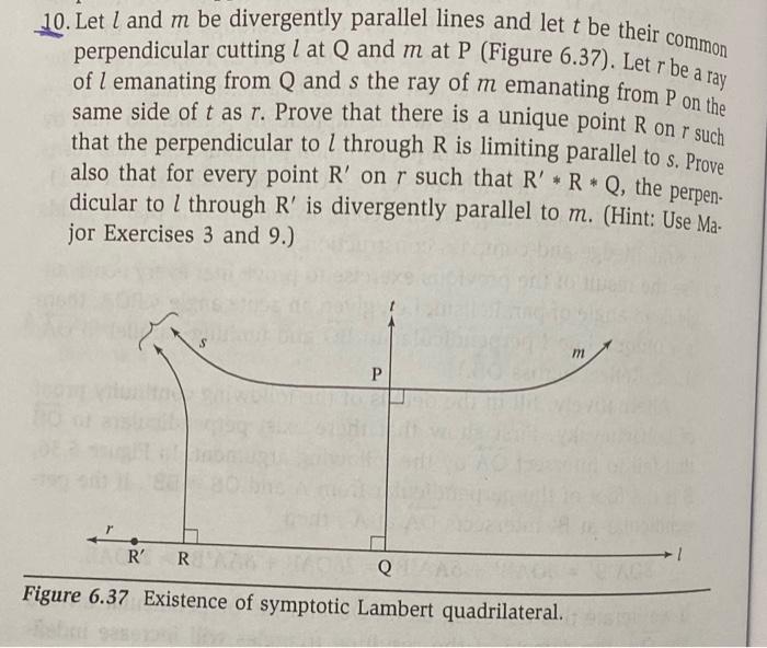 10. Let I and m be divergently parallel lines and let | Chegg.com