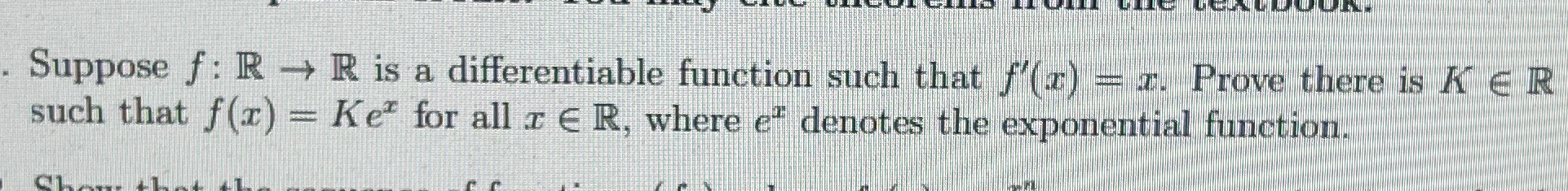 Solved Suppose f:R→R ﻿is a differentiable function such that | Chegg.com