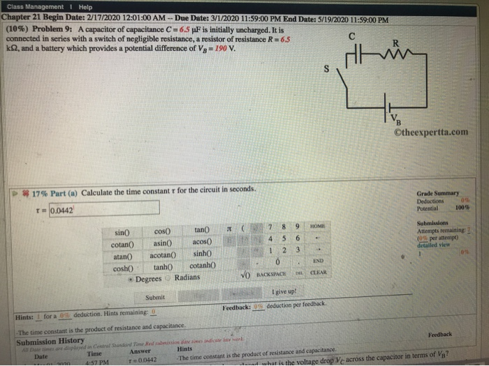 Solved Class Management | Help Chapter 21 Begin Date: | Chegg.com