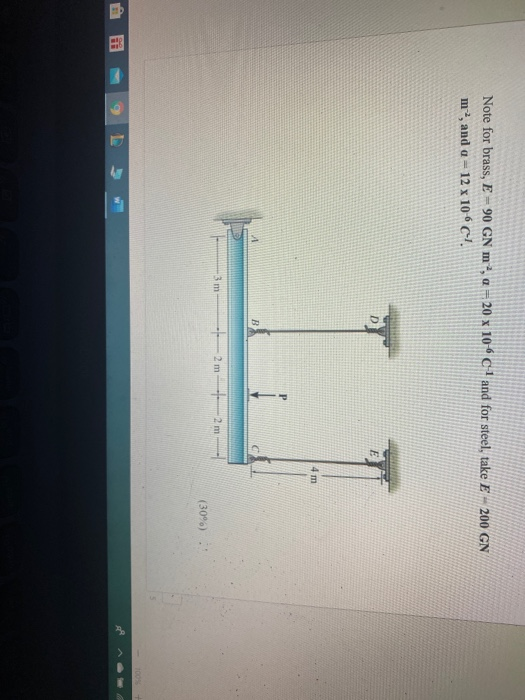 Solved 29.A rigid rod ABC is hinged at A, and supported by a | Chegg.com