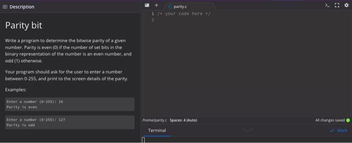 Solved Parity Bit Write A Program To Determine The Bitwise