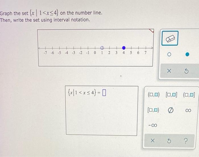 Solved Graph the set (x | 1 | Chegg.com