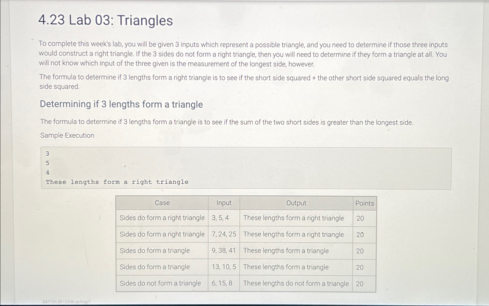 4.23 ﻿Lab 03: TrianglesTo complete this week's lab, | Chegg.com