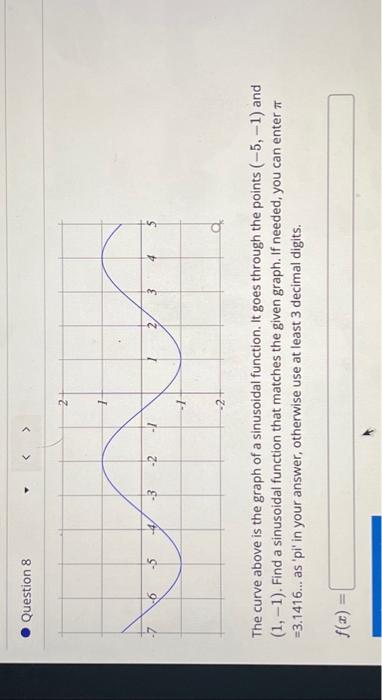 Solved The curve above is the graph of a sinusoidal | Chegg.com