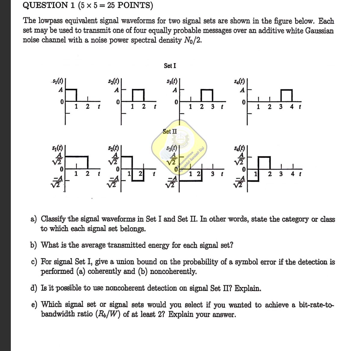 Solved QUESTION POINTS)The lowpass equivalent signal | Chegg.com