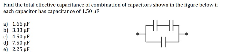Solved Find the total effective capacitance of combination | Chegg.com