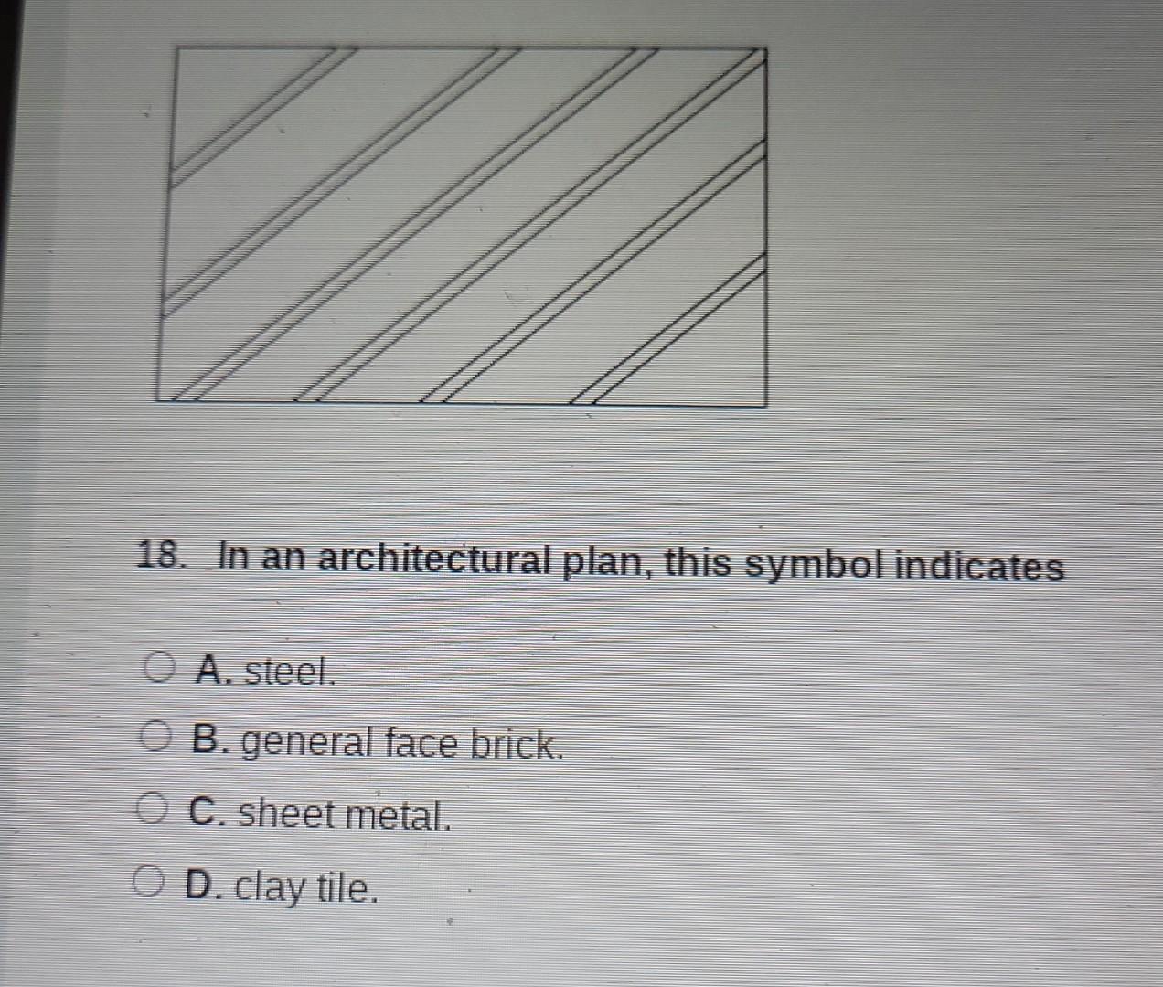 Solved 18. In an architectural plan, this symbol indicates | Chegg.com