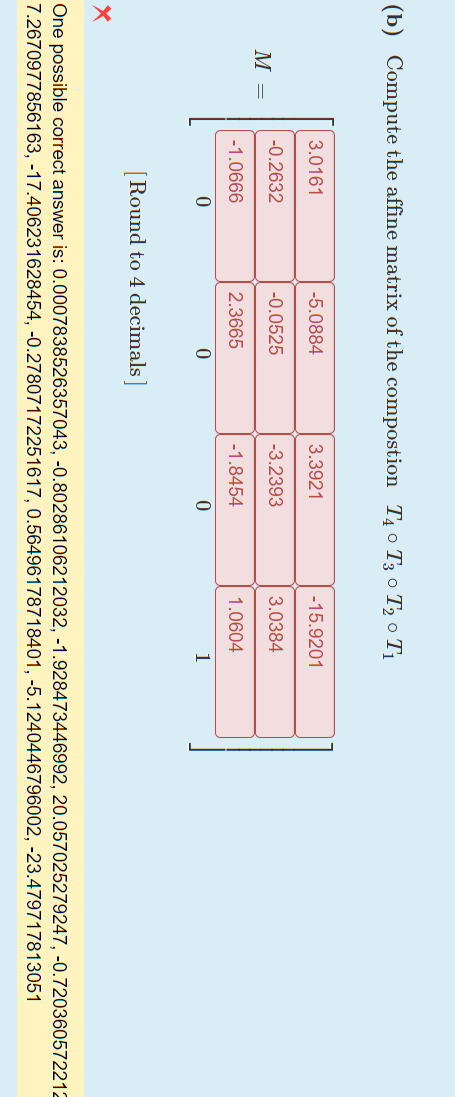 Solved In this problem you'll have to use the affine matrix | Chegg.com