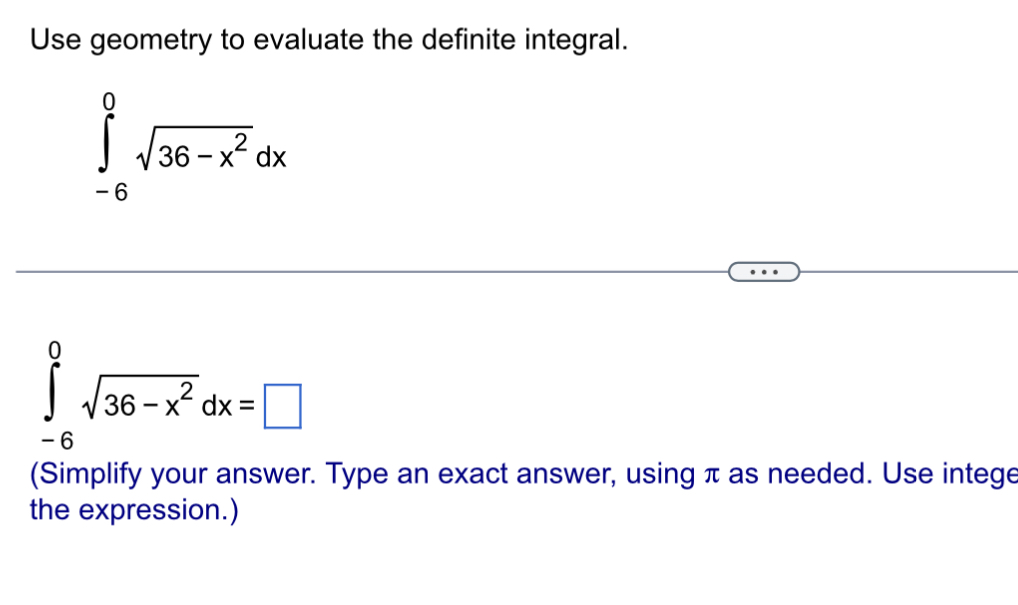 Solved Use geometry to evaluate the definite | Chegg.com