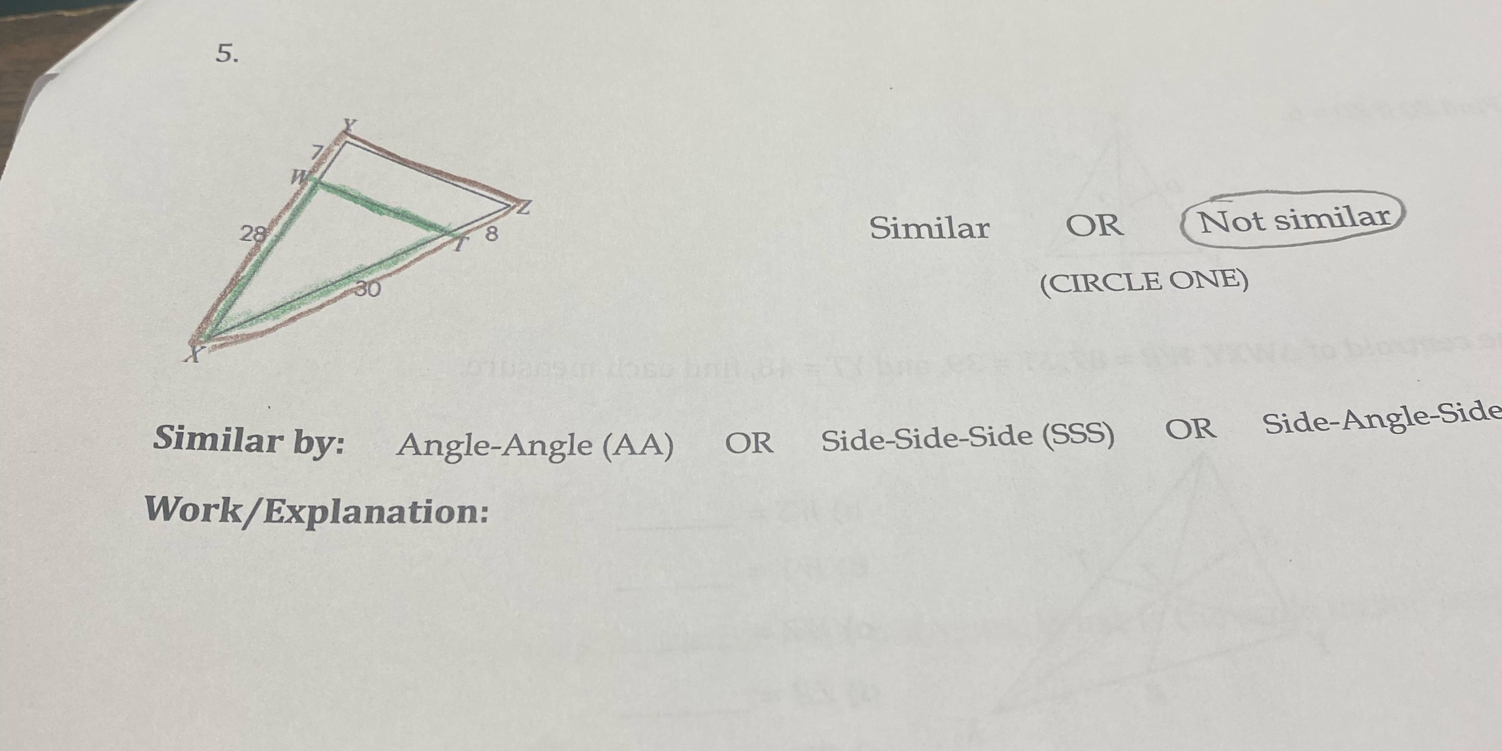 Solved SimilarORNot similar(CIRCLE ONE)Similar by: | Chegg.com