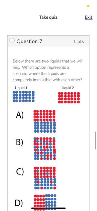 Solved Below there are two liquids that we will mix. Which | Chegg.com